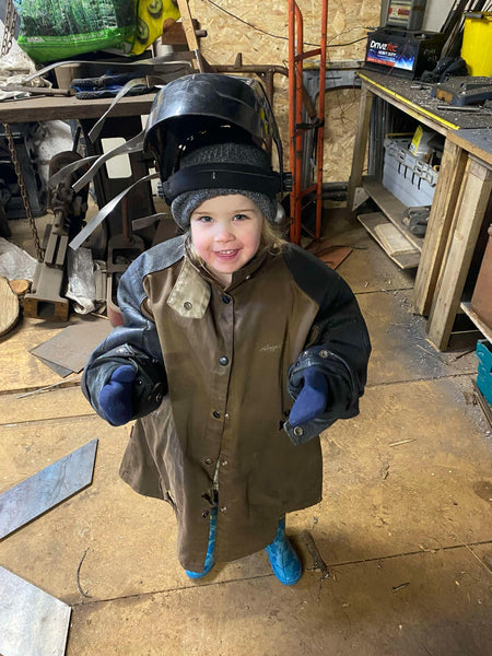 Teaching our 4 year old daughters to Weld – Black Fox Metalcraft Ltd