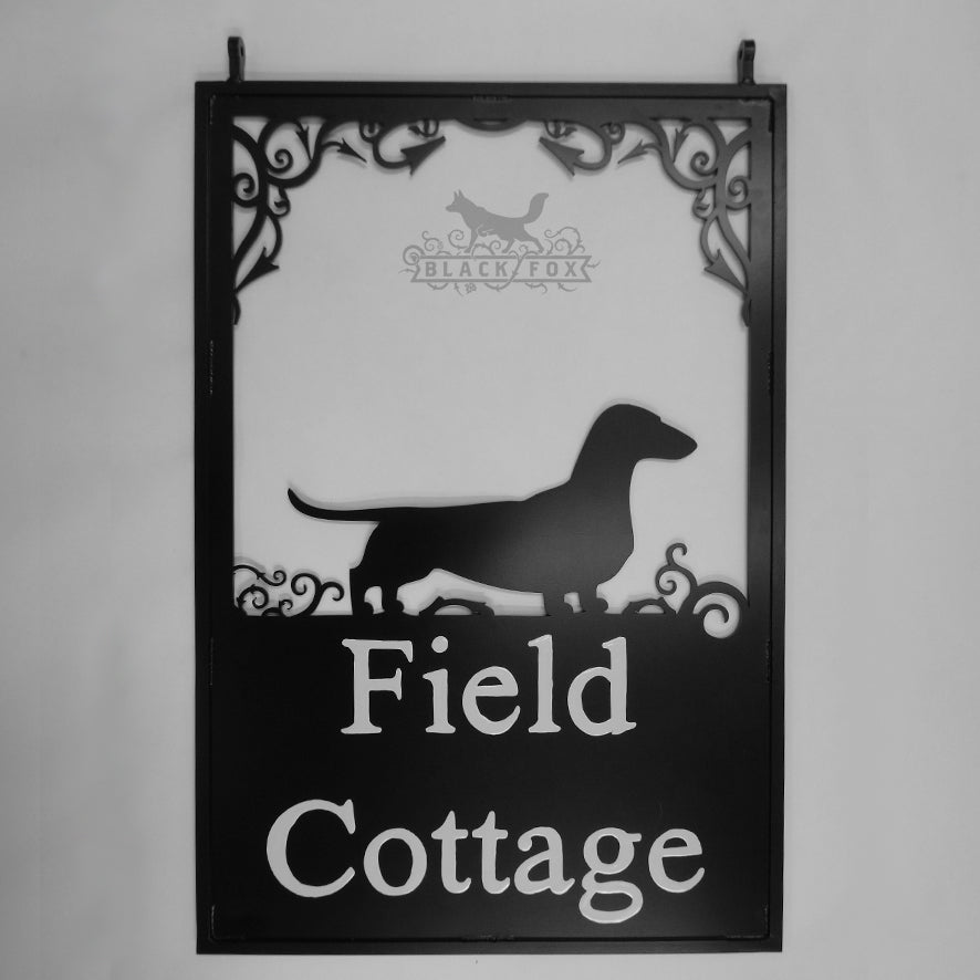 Exceptional Hanging Signs | Dachshund Design – Black Fox Metalcraft Ltd
