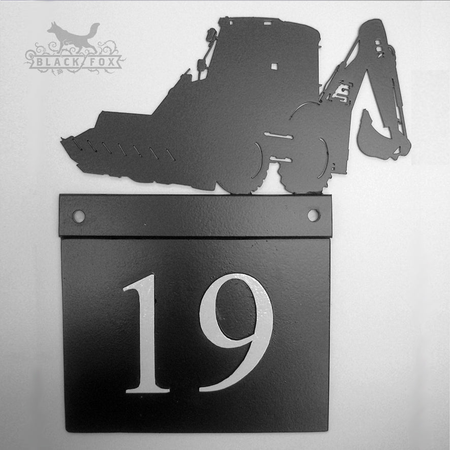 Unique House Signs | JCB Digger – Black Fox Metalcraft Ltd