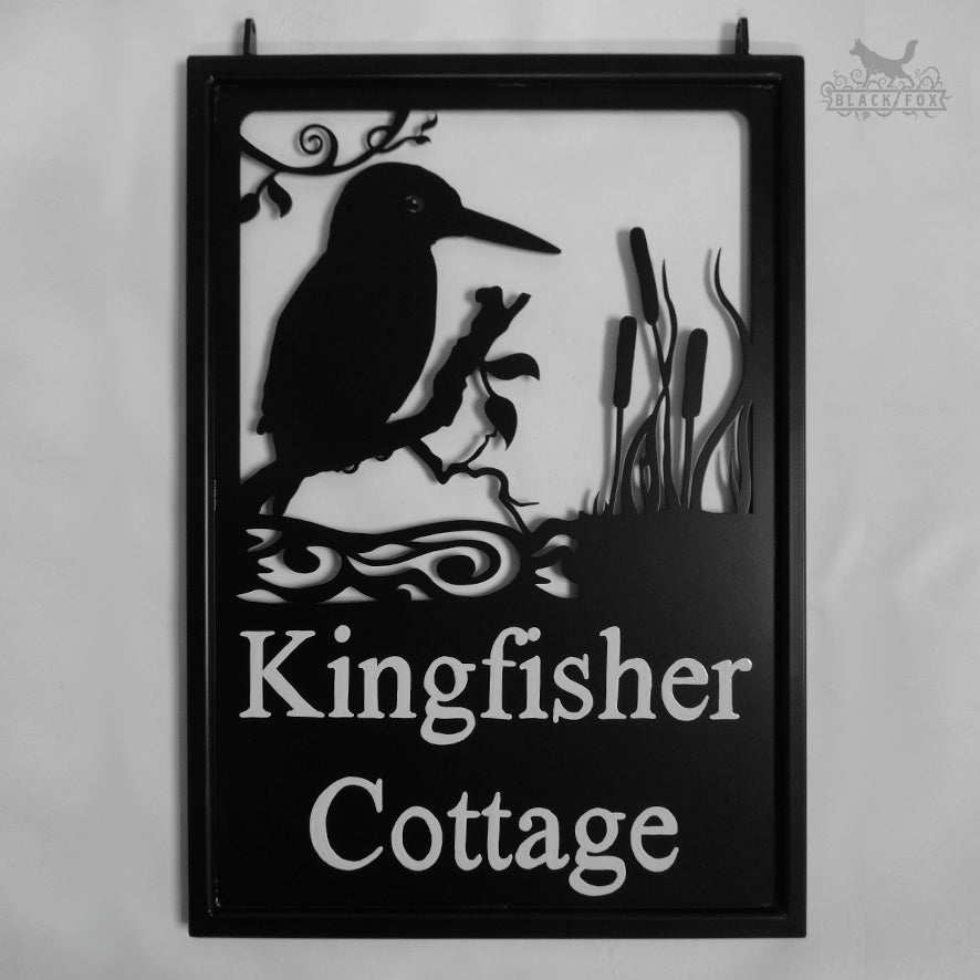 Unique Hanging Signs | Kingfisher Design – Black Fox Metalcraft Ltd