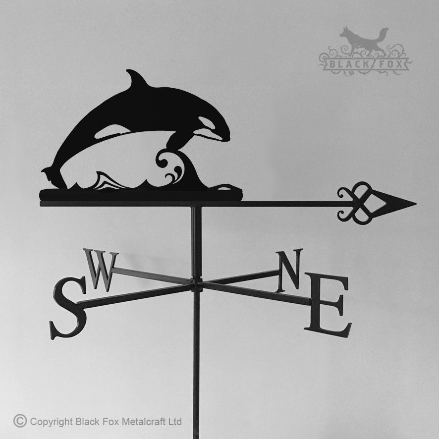 Orca Whale Weathervane | Created in Scotland – Black Fox Metalcraft Ltd