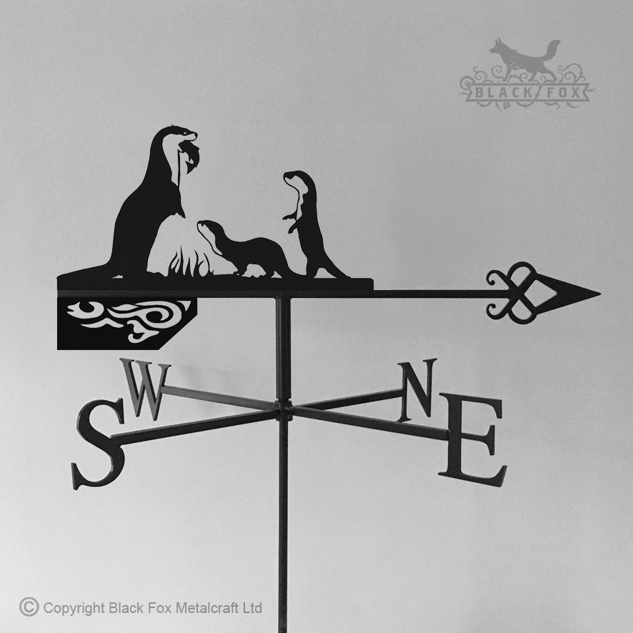 Otters Weathervane | Made to order in Scotland – Black Fox Metalcraft Ltd