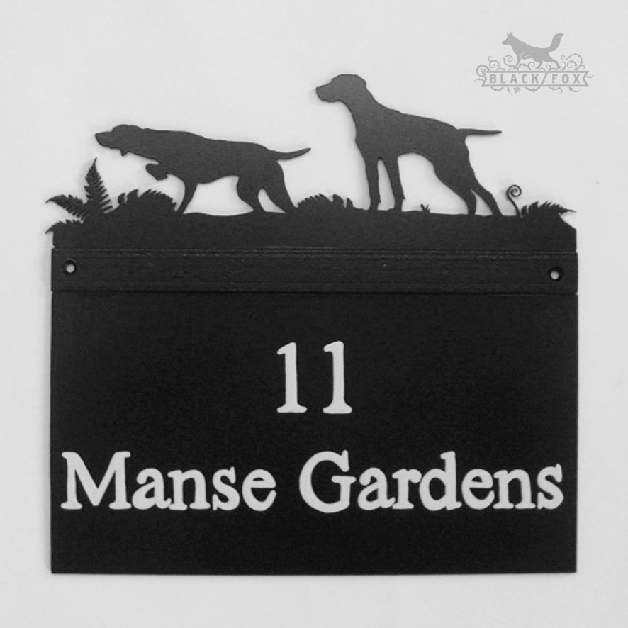 Unique House Signs | Pointer Dog Design – Black Fox Metalcraft Ltd